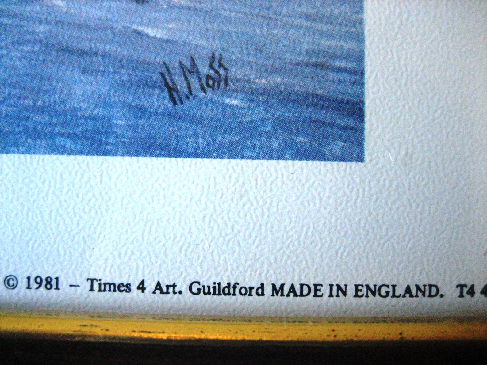 1981 Times 4 Art Guildford Lithographs Signed by H. Moss, 3 Made in ...
