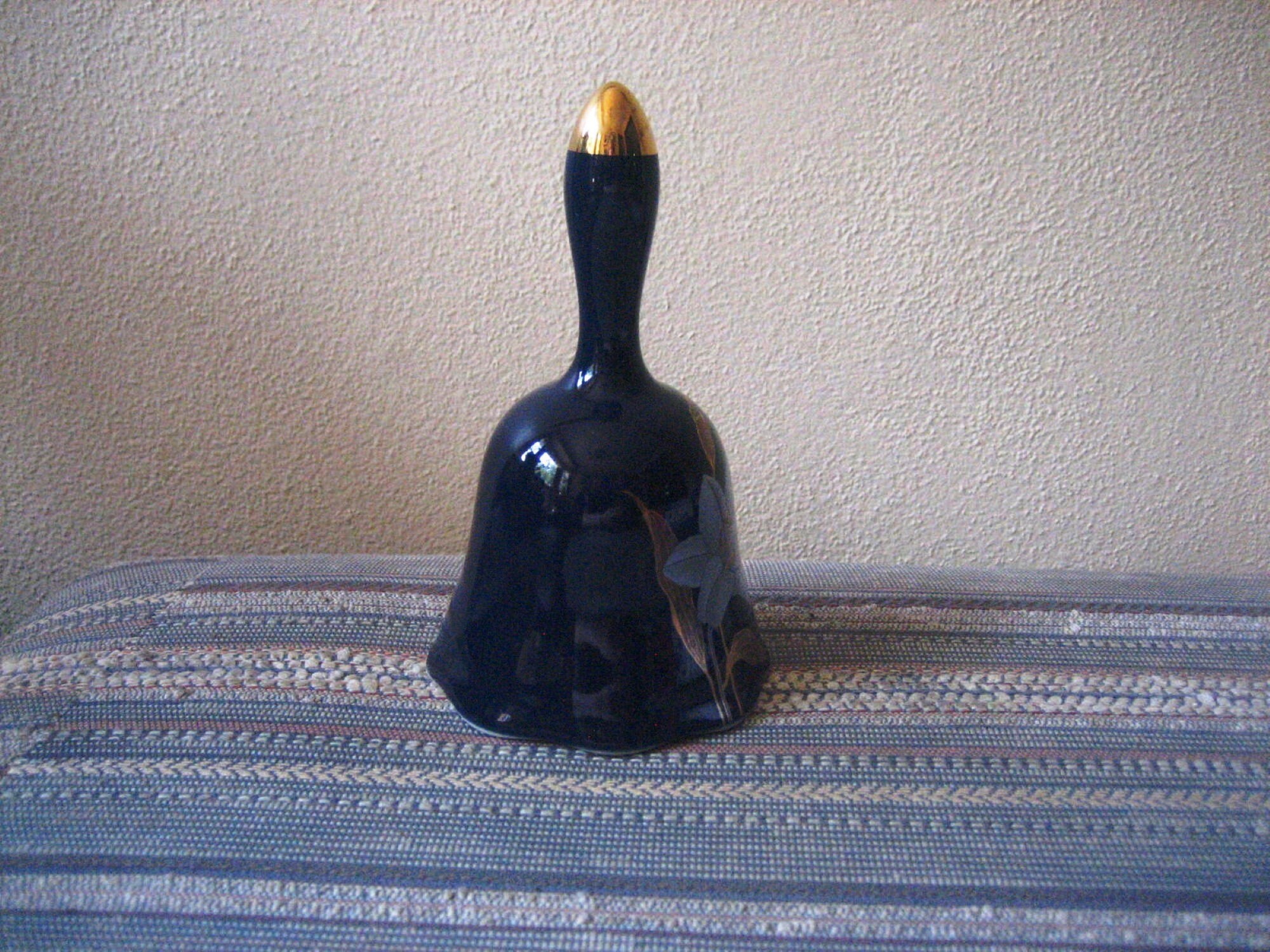 Otagiri Navy Blue Bell, Vintage Japan Bell With Clapper, Collectible ...