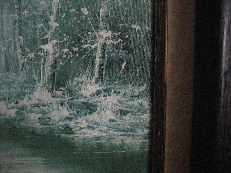 CARL MADDEN Original Oil on Canvas Winter Water Landscape Scene ...