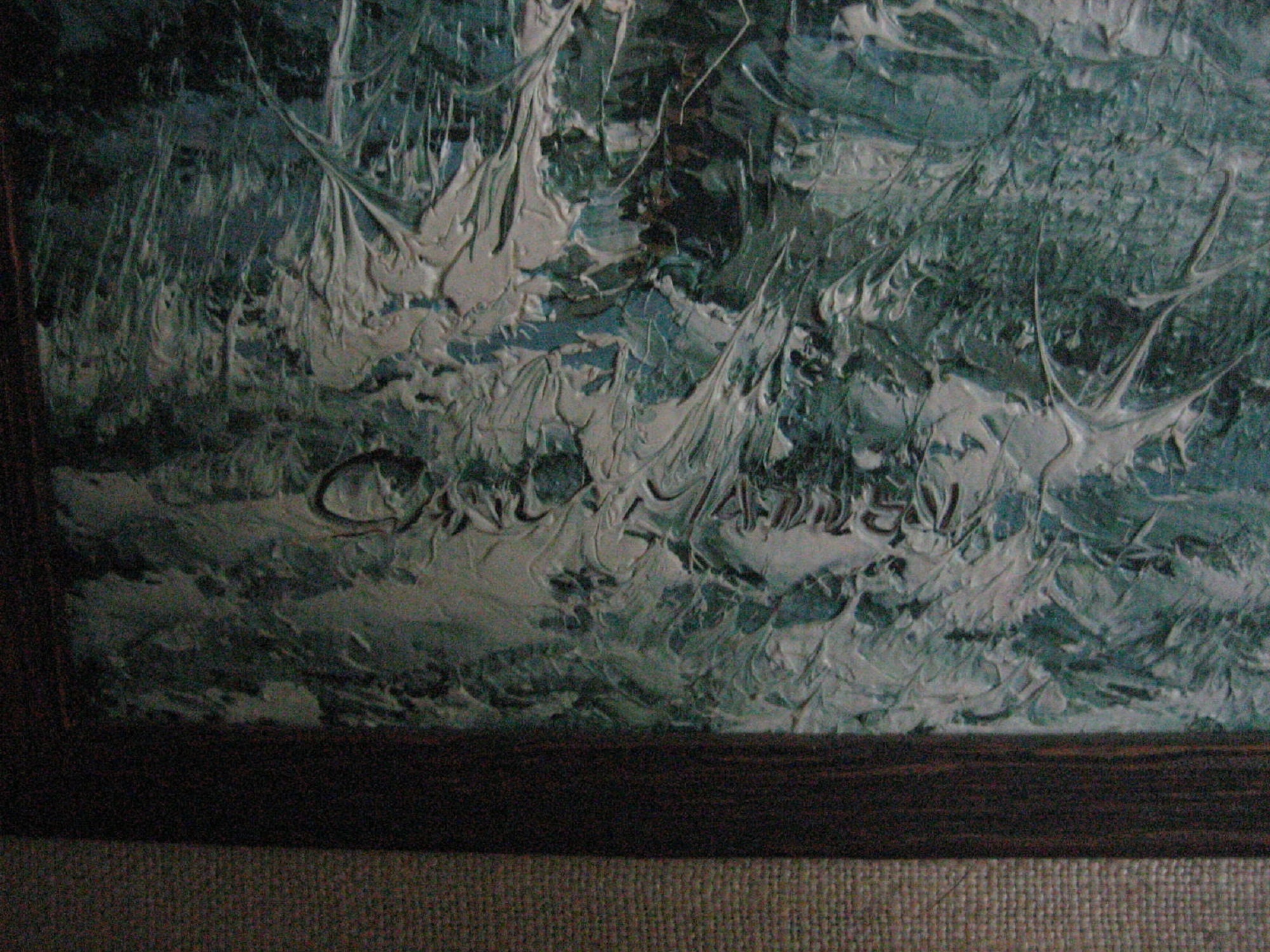 CARL MADDEN Original Oil on Canvas Winter Water Landscape Scene ...