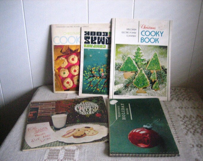 5 Vtg Wisconsin Electric Power Co Cookie Recipe Books, Wepco Christmas ...