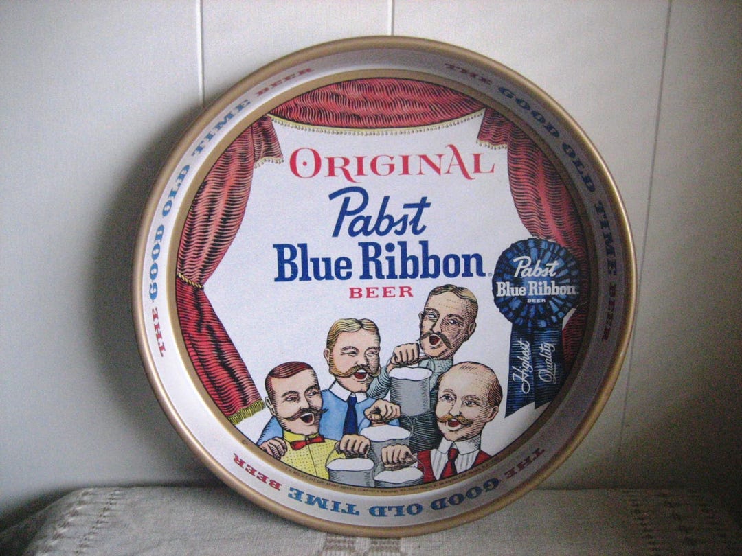 Original Pabst Blue Ribbon Beer "barbershop Quartet" Serving Tray, Old ...