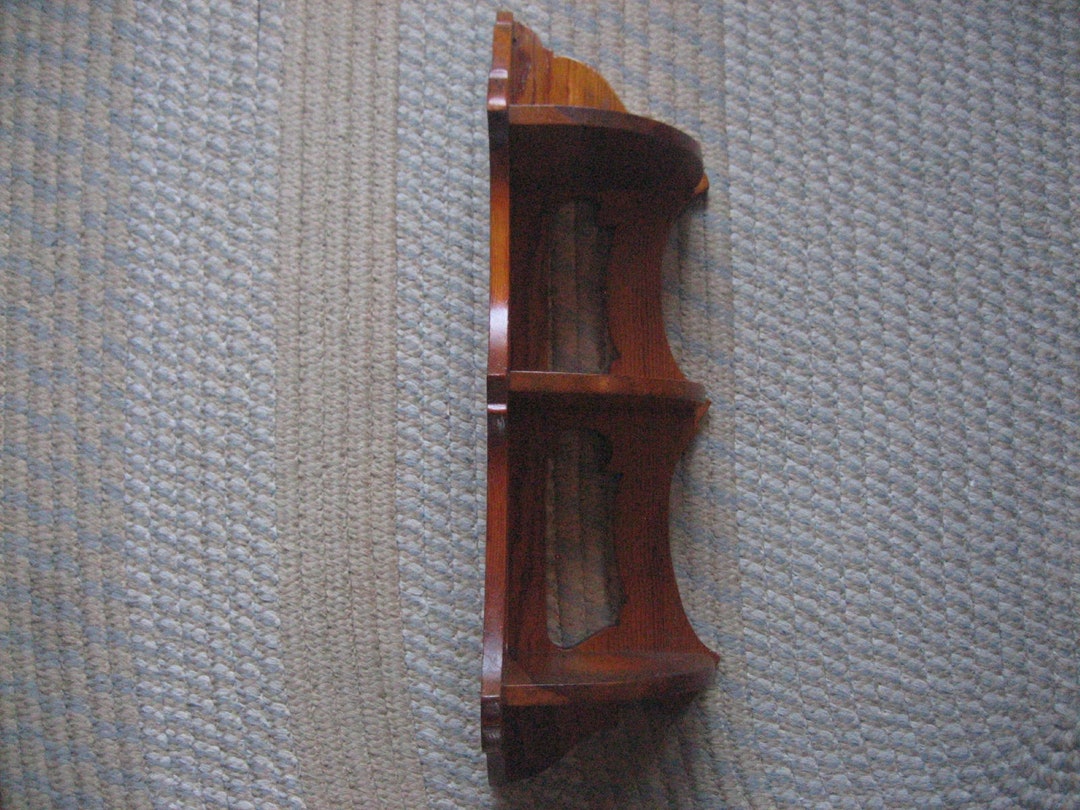 Vintage Corner Shelf, Solid Wood Farmhouse Country 3 Shelves Display ...