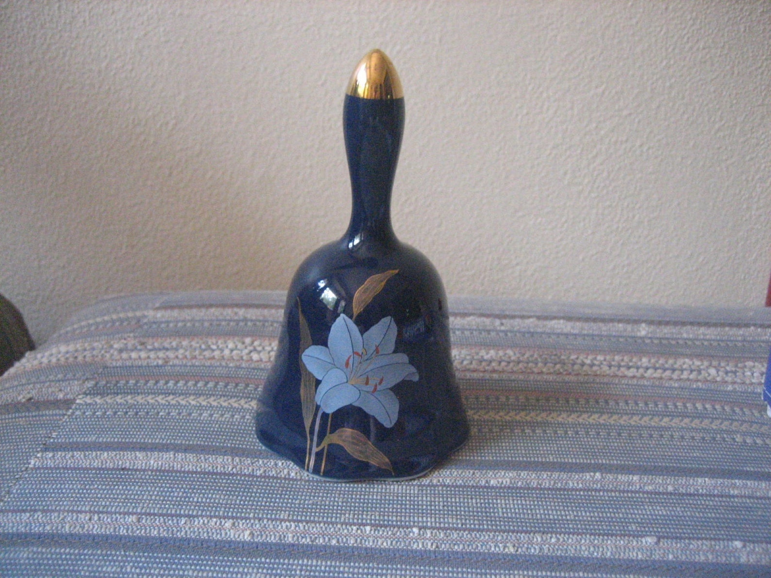 Otagiri Navy Blue Bell, Vintage Japan Bell With Clapper, Collectible ...