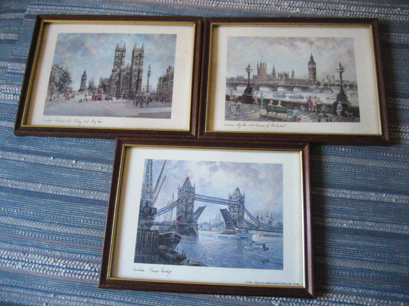 1981 Times 4 Art Guildford Lithographs Signed by H. Moss, 3 Made in ...