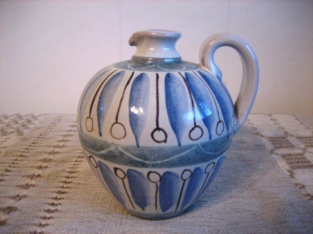 Vintage Laholm Small Swedish Jug Olof Larrson Mark Hand Painted Made in ...