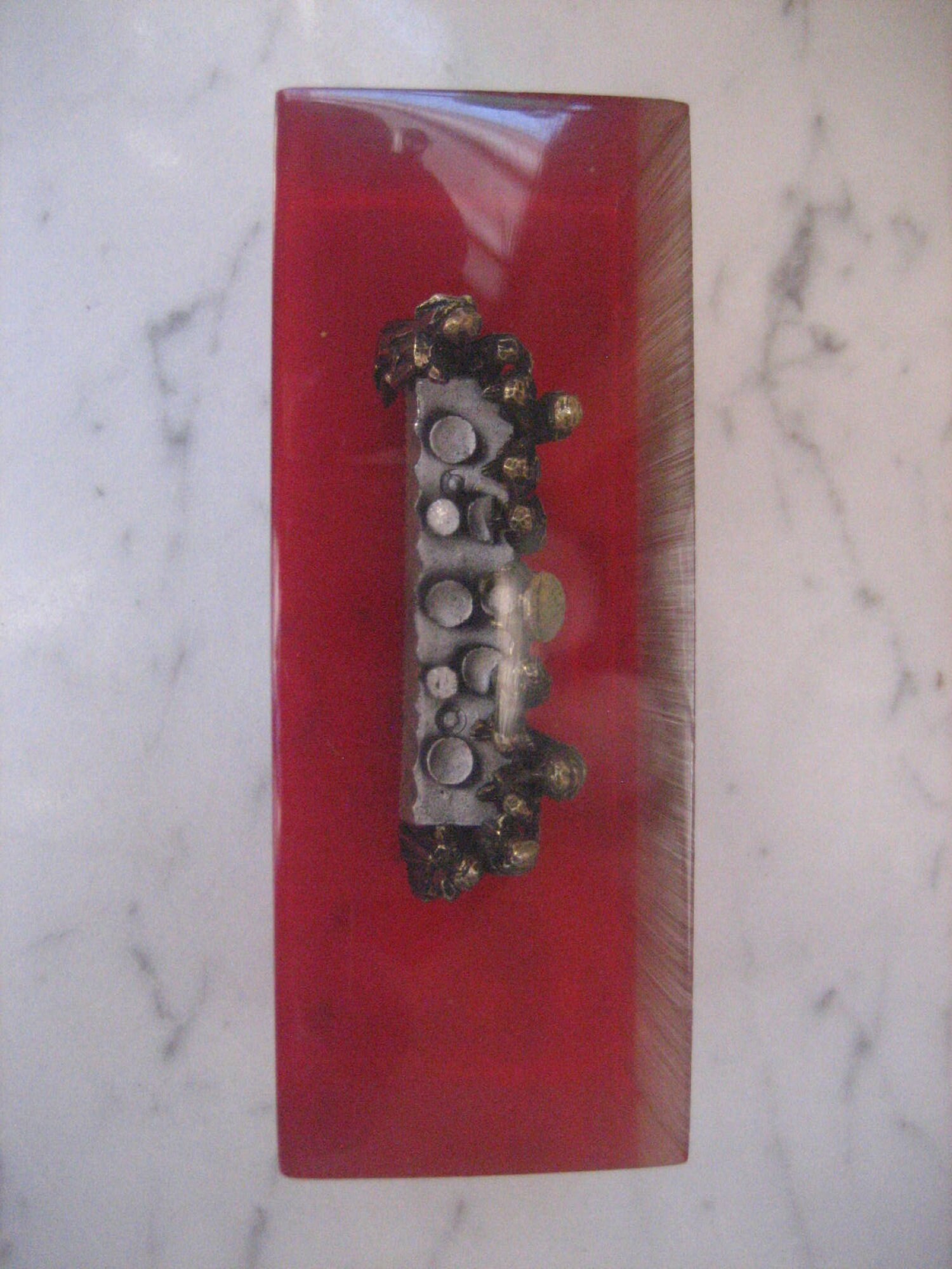 Vintage Christian Paperweight, the Last Supper Lucite 3D Gold Tone ...