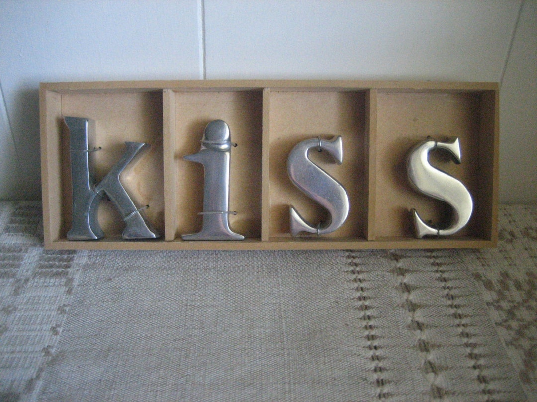 Vintage Metal Lower Case Letters Aluminum Kiss Letters Free - Etsy