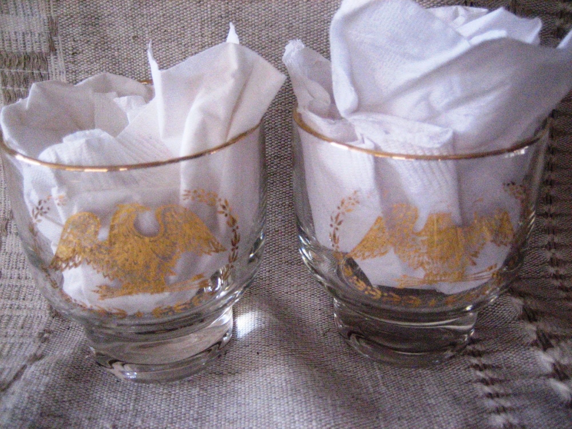 Vintage MCM Patriotic Glass Ice Bucket, American Eagle Ice Bucket, 7 ...