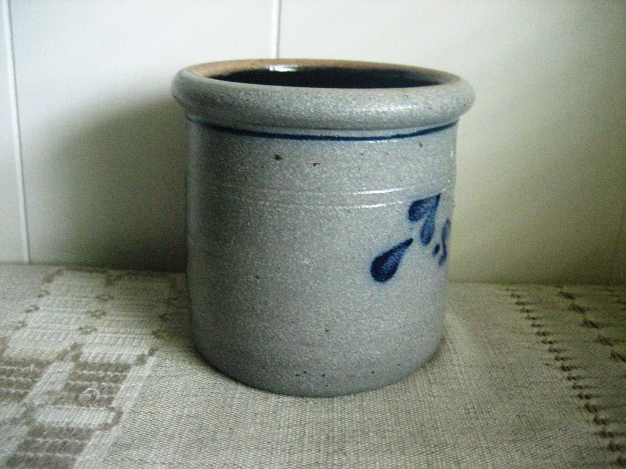 Vintage Salt Glazed Rowe Pottery Works Mini Crock, Cambridge Wisconsin ...