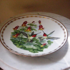 Ruby-throated Hummingbird Plate, the Jeweled Hummingbirds Plate by the ...