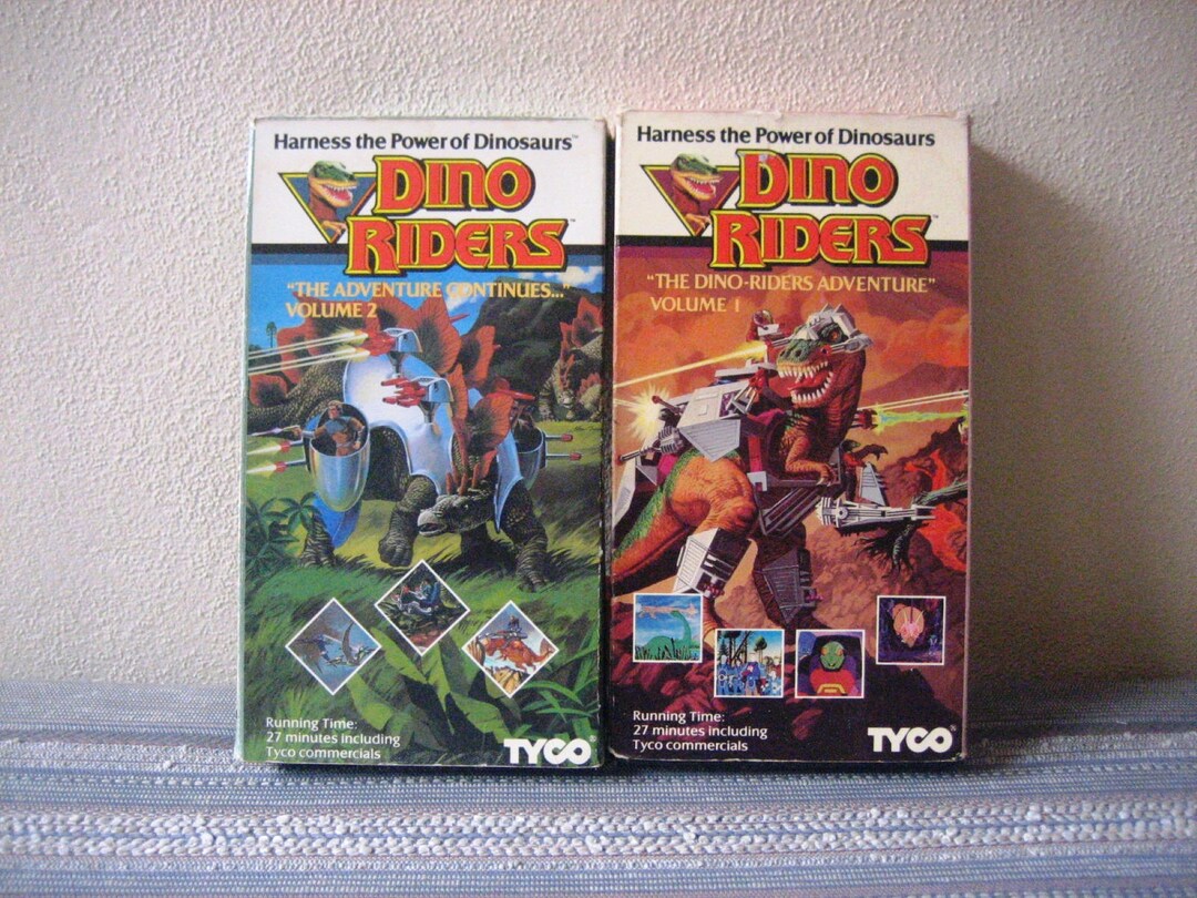 Dino Riders VHS Tapes Vol.1-the Dino Riders Adventure and Vol.2-the ...