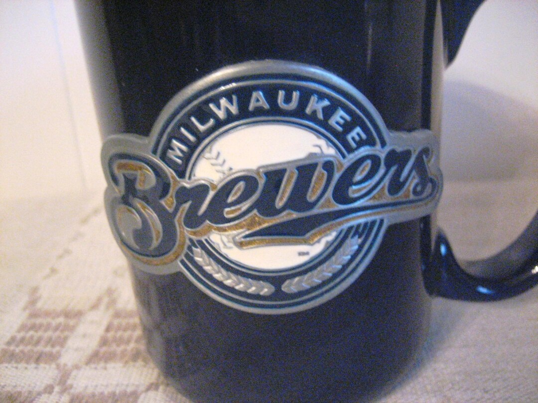 Milwaukee Brewers Blue Ceramic & Pewter Coffee Mug, Allan H. "bud ...