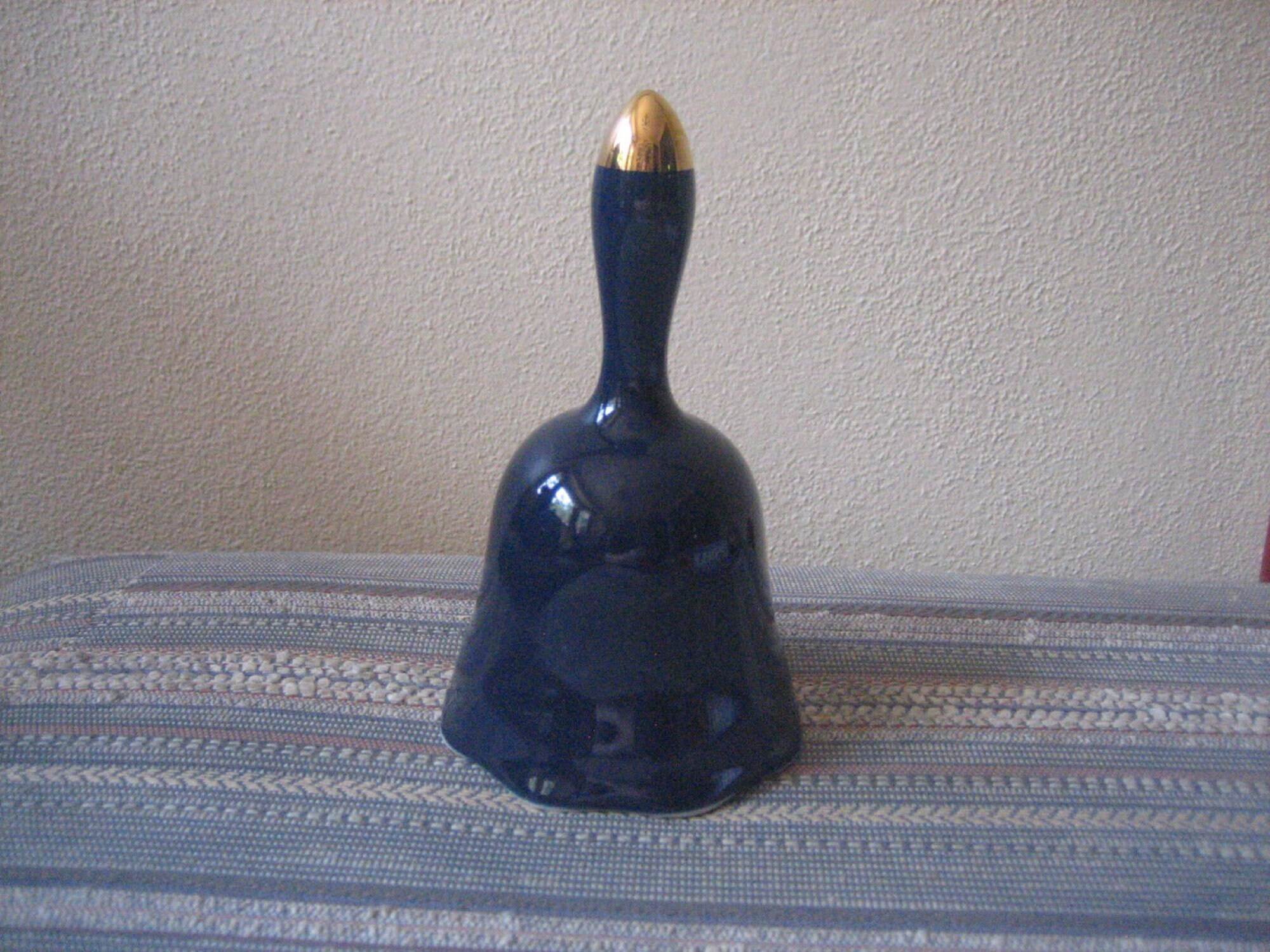 Otagiri Navy Blue Bell, Vintage Japan Bell With Clapper, Collectible ...