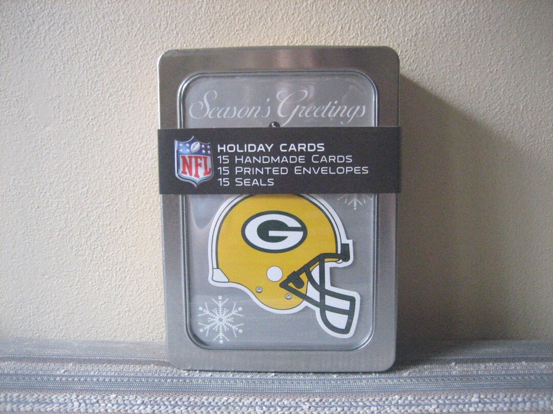 NFL Green Bay Packers Season's Greetings Cards, Green and Gold Metal ...