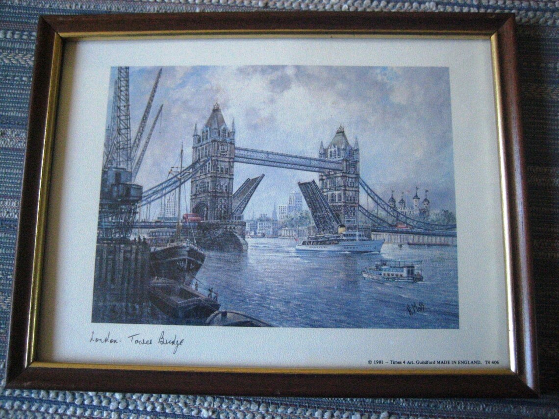 1981 Times 4 Art Guildford Lithographs Signed by H. Moss, 3 Made in ...