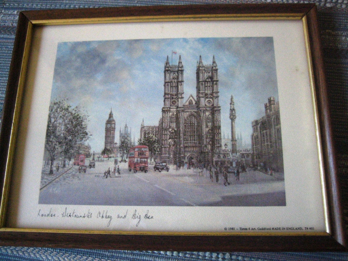 1981 Times 4 Art Guildford Lithographs Signed by H. Moss, 3 Made in ...
