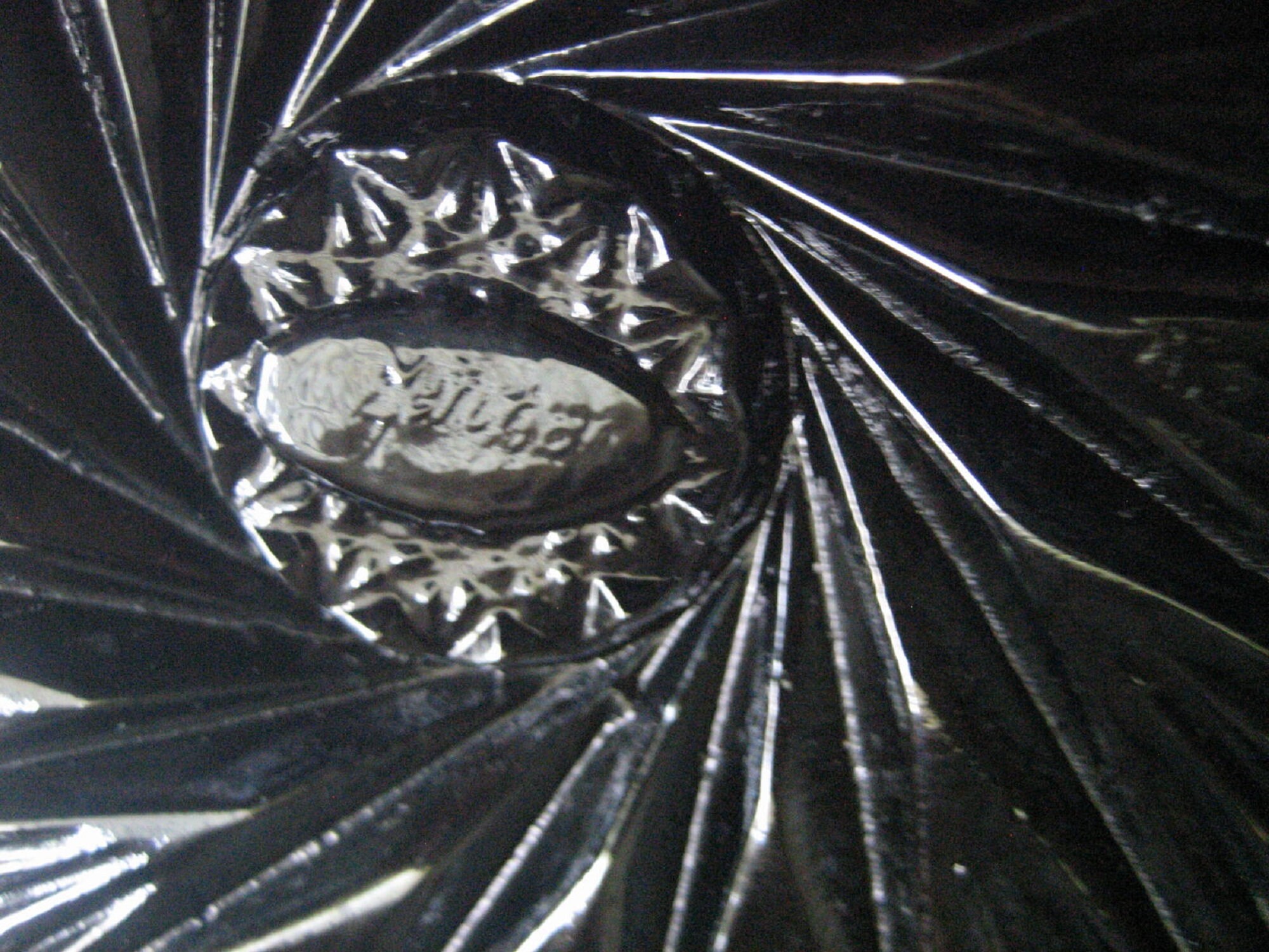 Fenton Dark Amethyst Carnival Glass Starburst Pinwheel Vintage Footed ...