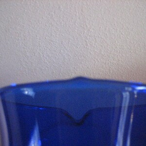 Cobalt Blue Glass Pitcher, Vintage Beverage Pitcher With Applied Handle ...