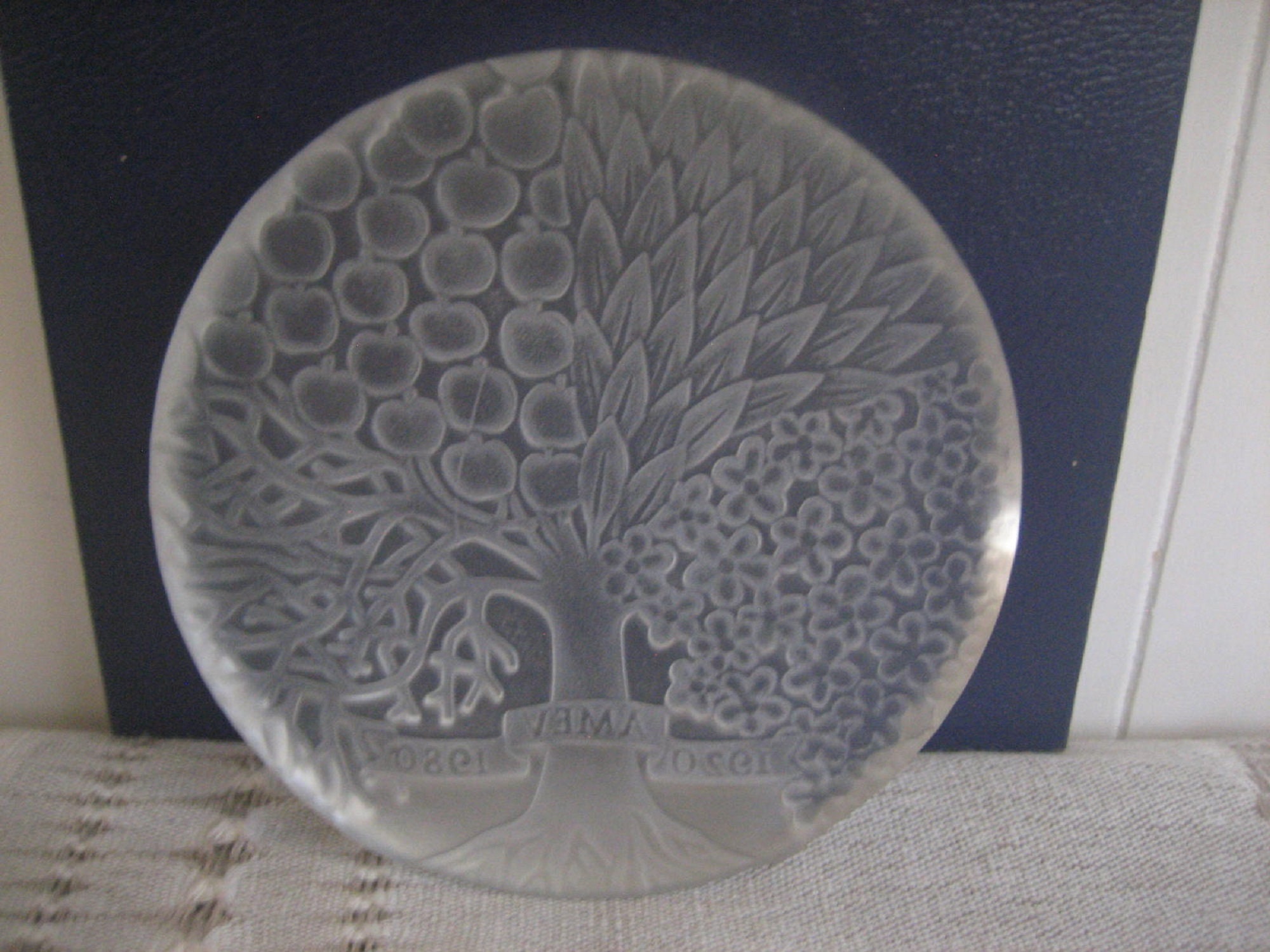Collectible AMEV Insurance Banking Crystal Glass 1920-1980 Tree of Life ...