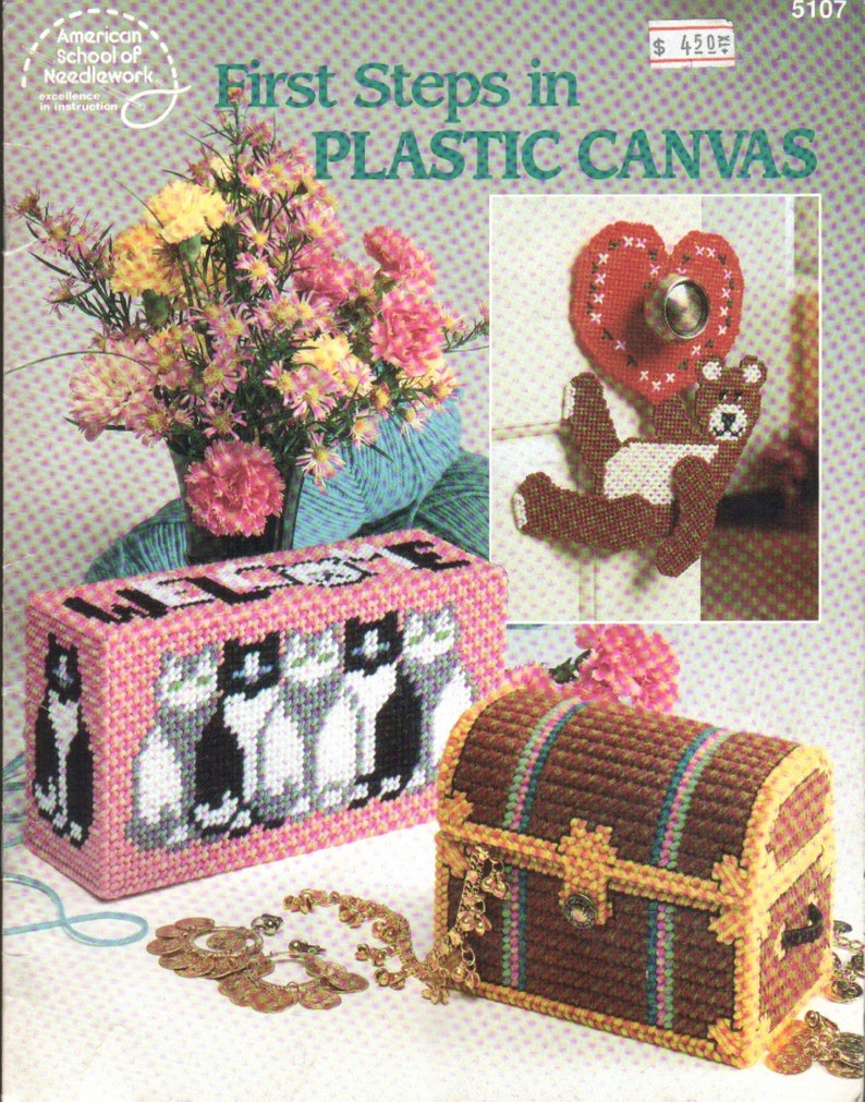 Vintage Plastic Canvas Pattern Book First Steps in Plastic - Etsy
