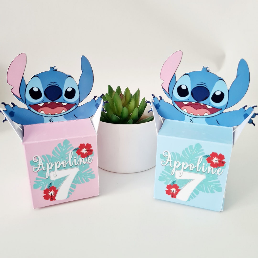 Personalized STITCH Birthday Candy Box With First Name and Age Pink or ...