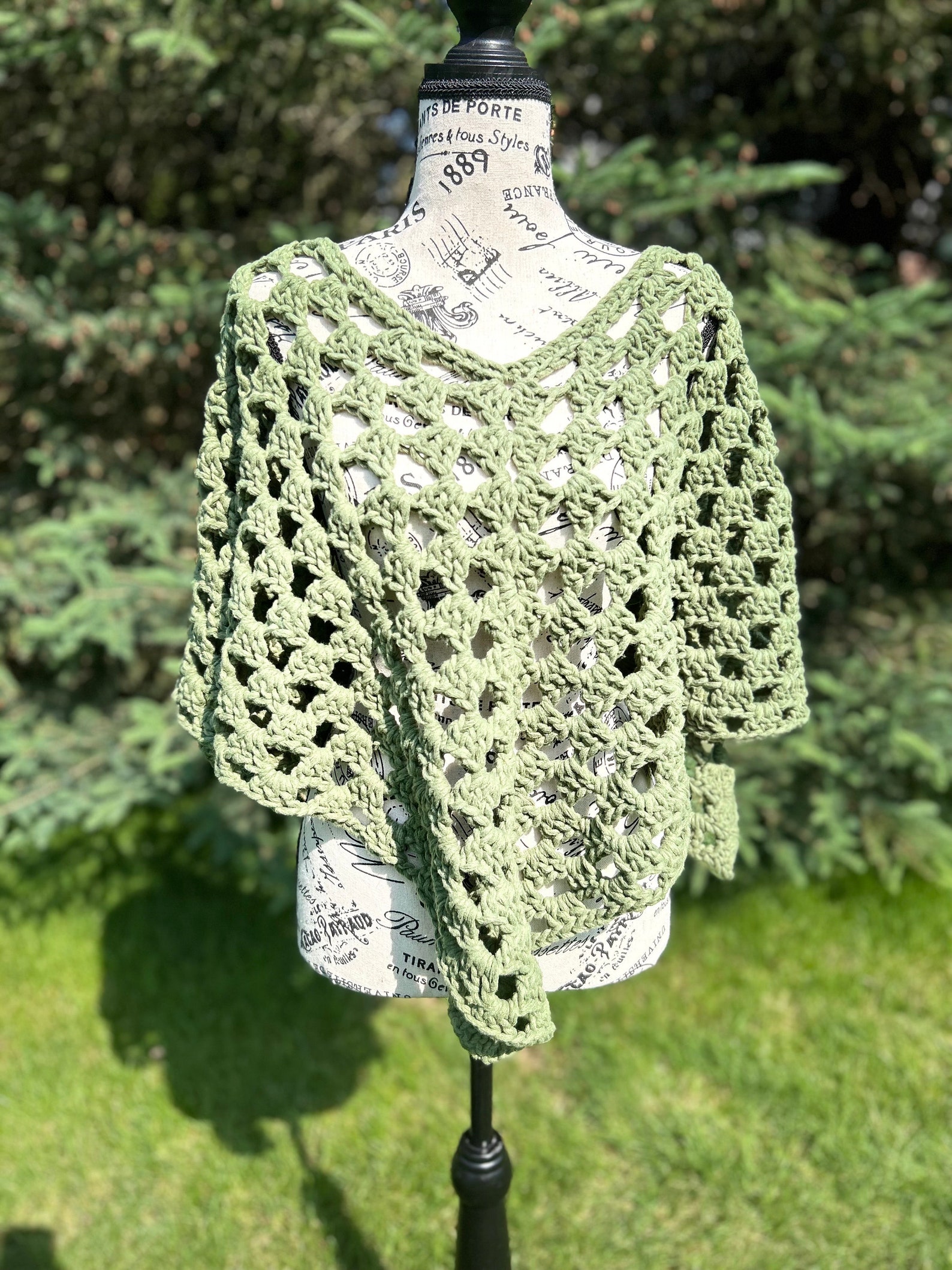 All Season Crocheted Poncho - Etsy