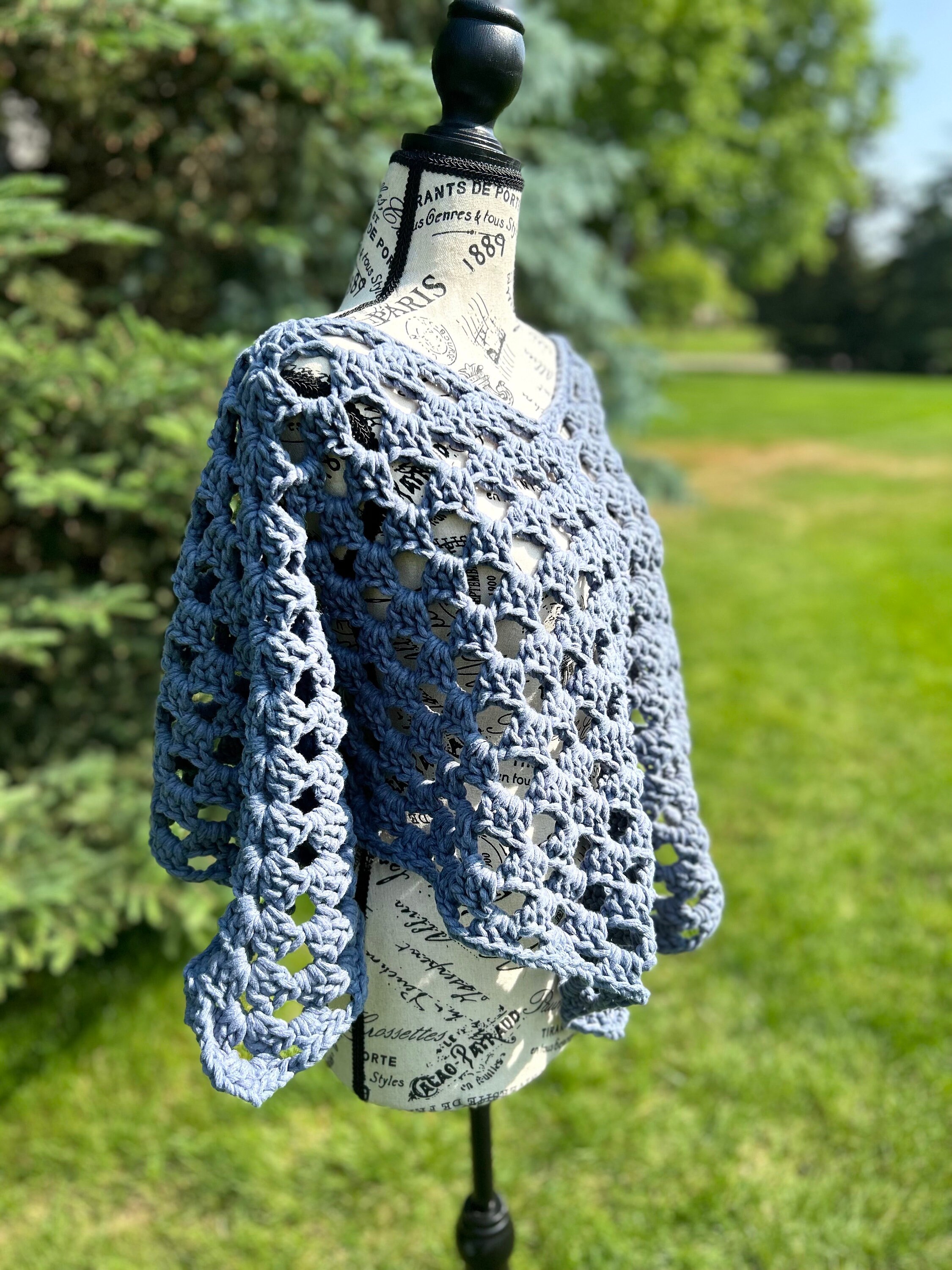 All Season Crocheted Poncho - Etsy