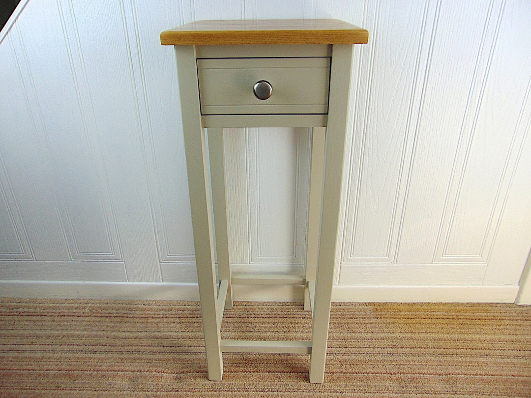 Shaker Style Lamp Table / Telephone Table With Drawer Handmade in Solid ...
