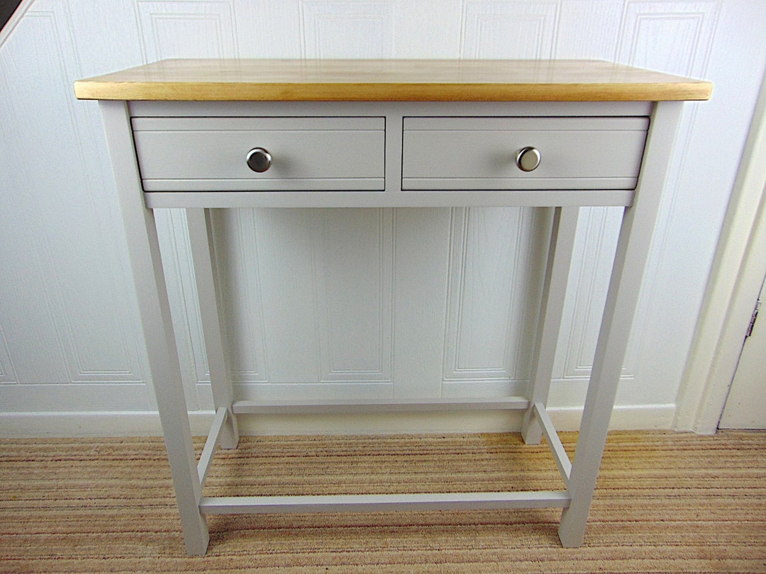 Shaker Style Console Table With Two Drawers - Waxed Top - Handmade in ...