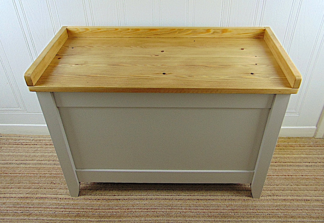 Shoe Storage Bench With Waxed Lift up Lid Handmade in Solid Wood ...