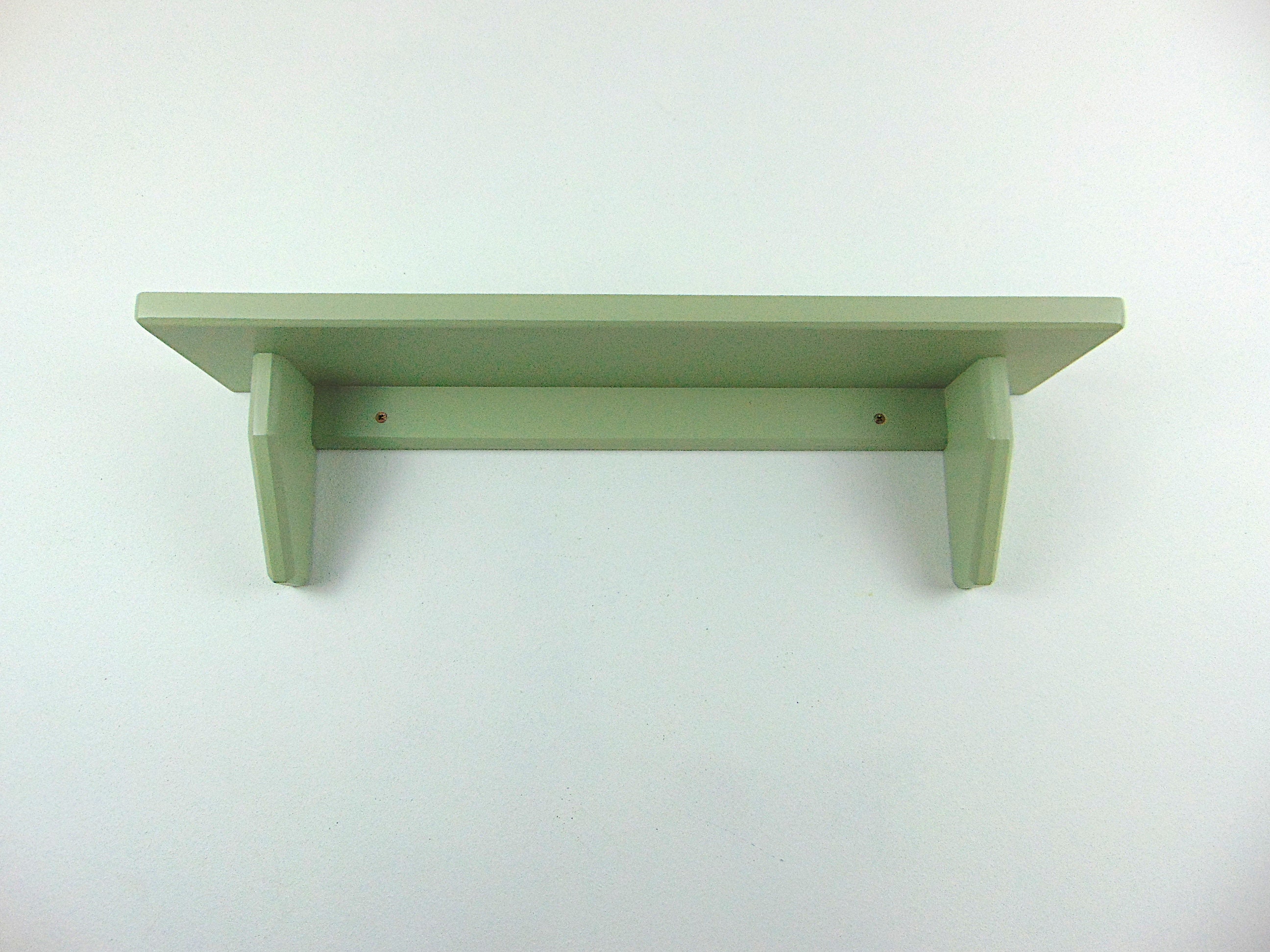 Shaker Style Shelf With Brackets - Handmade in Solid Wood - Wall ...