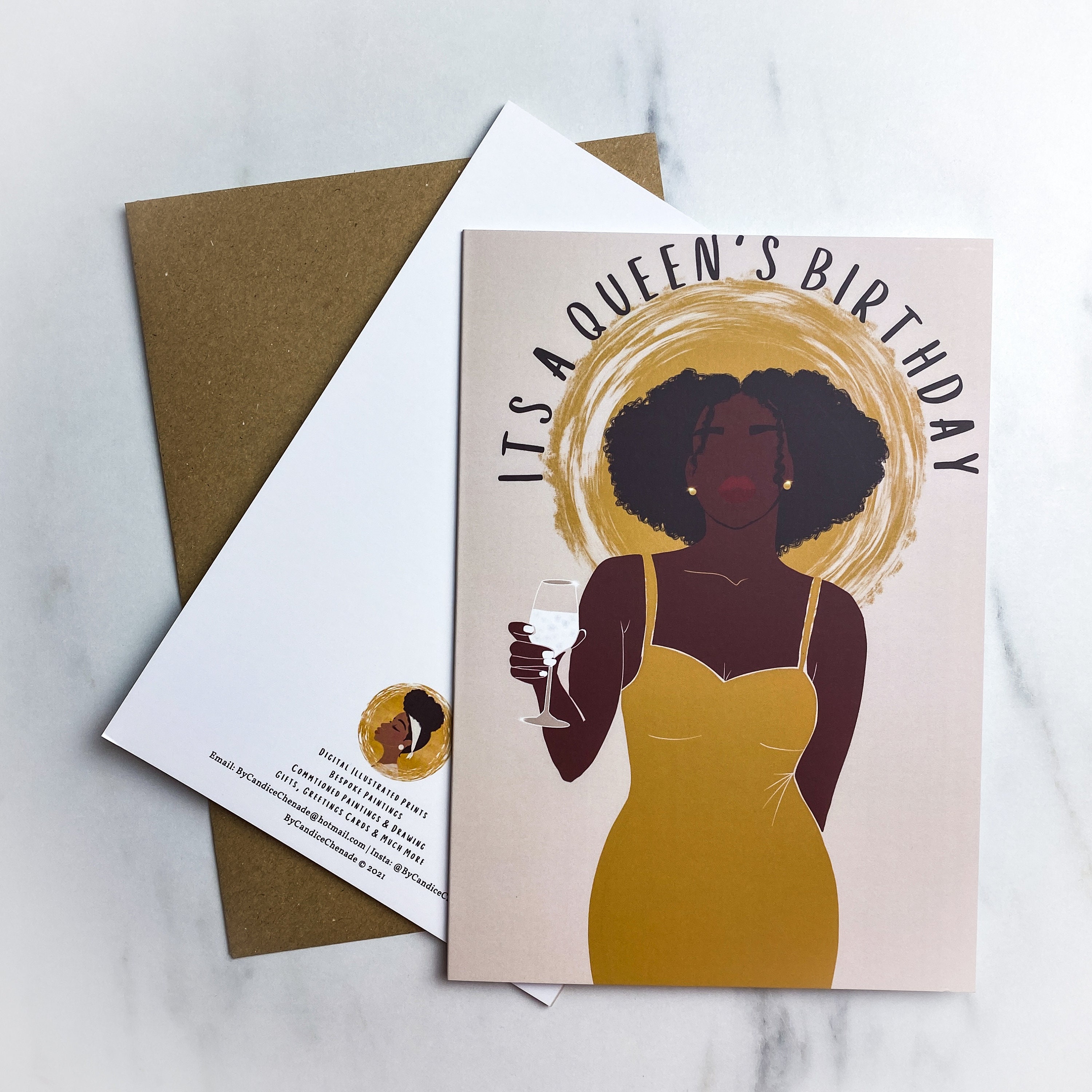 Black Queen Birthday Card Black Woman Card Black Greeting | Etsy