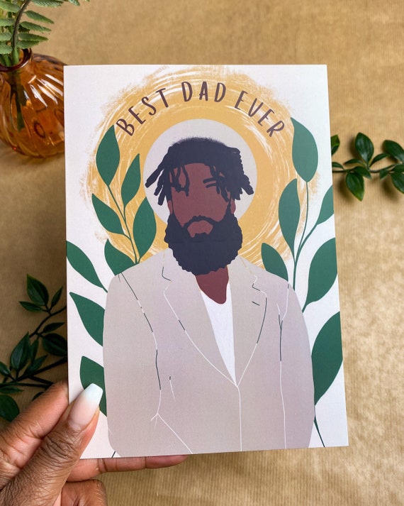 Black Fathers Day Card Black Dad Card Black Man Birthday Etsy