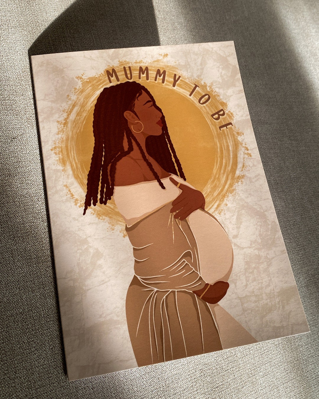 Black Mummy to Be, With Braids / Locs Special Mummy to Be, Mum to Be ...