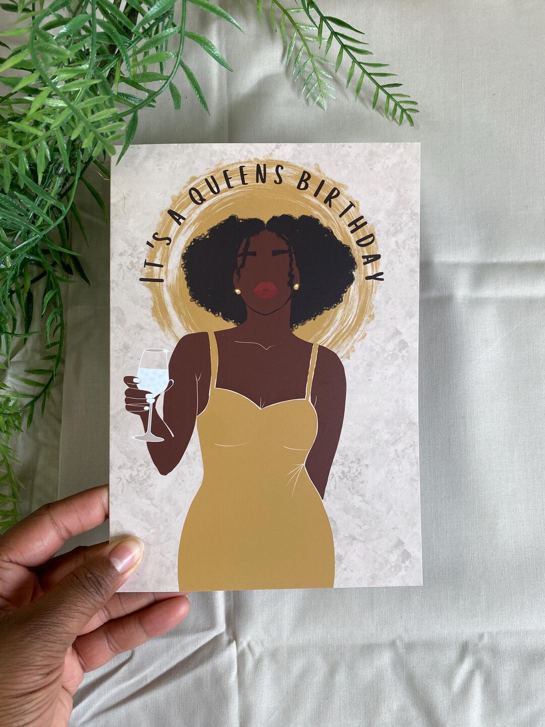 Black Queen Birthday Card, Black Woman Card, Black Greeting Cards ...