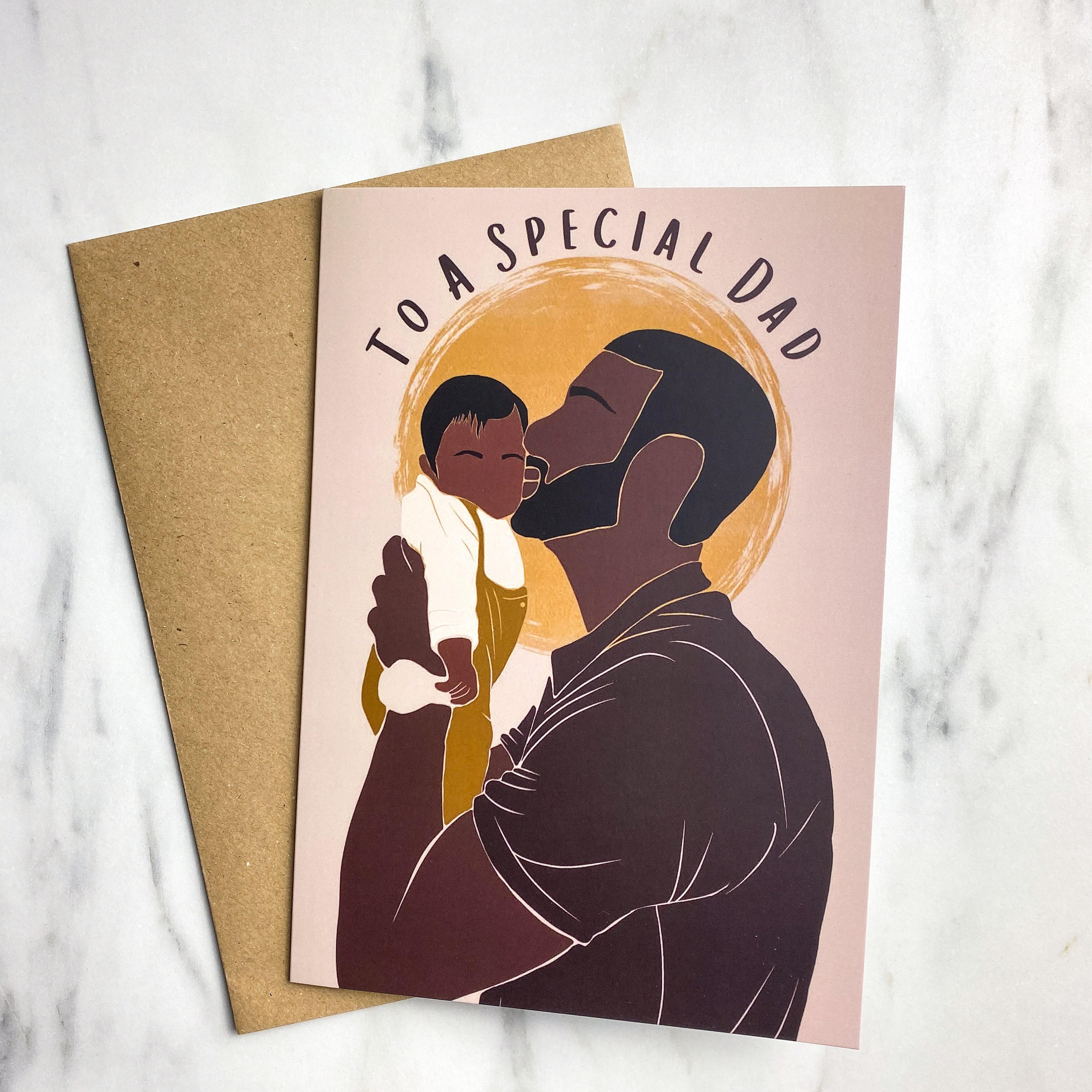 Black Fathers Day Card Black Dad Greetings Card Birthday Etsy
