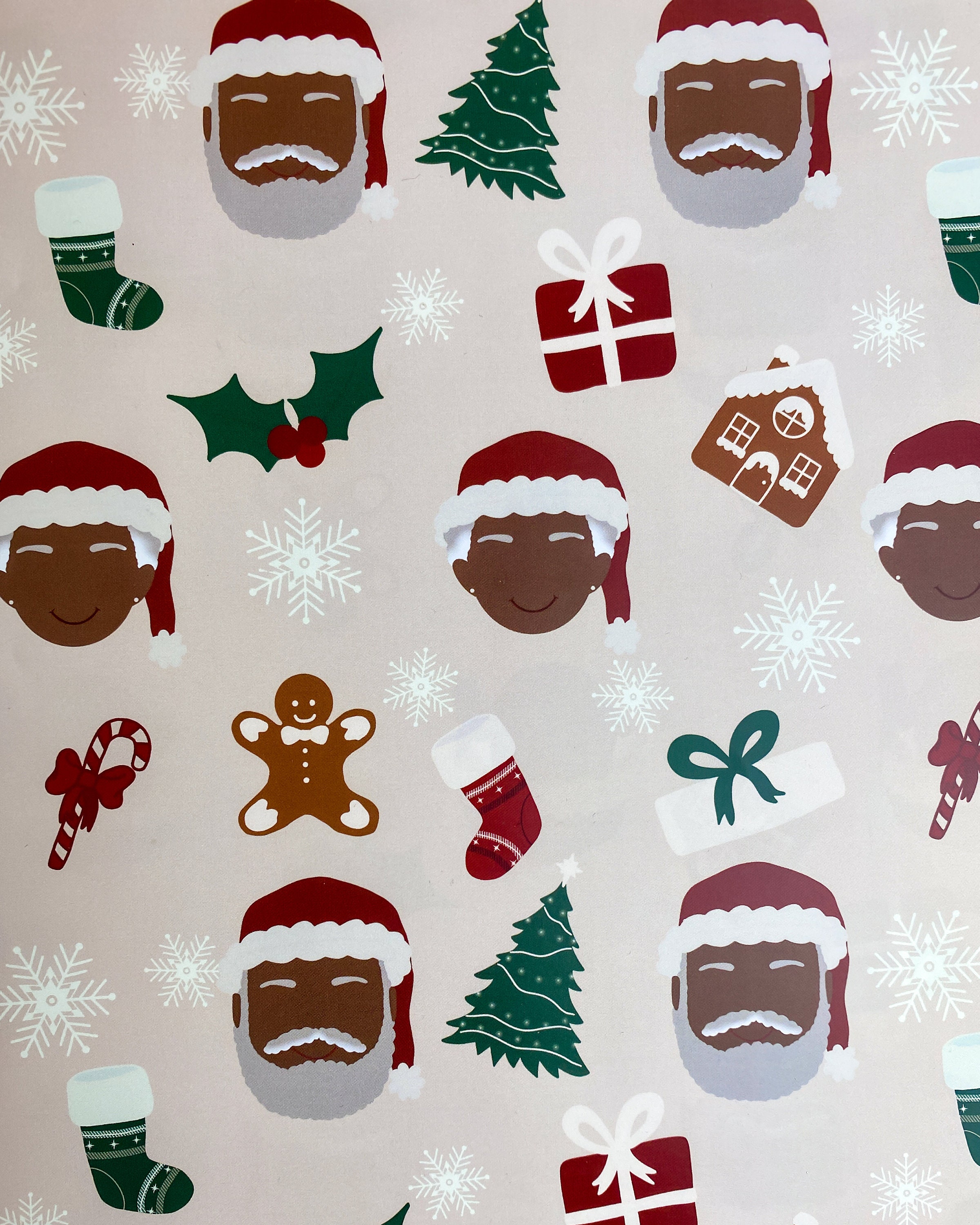 Black Santa Mrs Claus Christmas Wrapping Paper Melanin African | Etsy UK