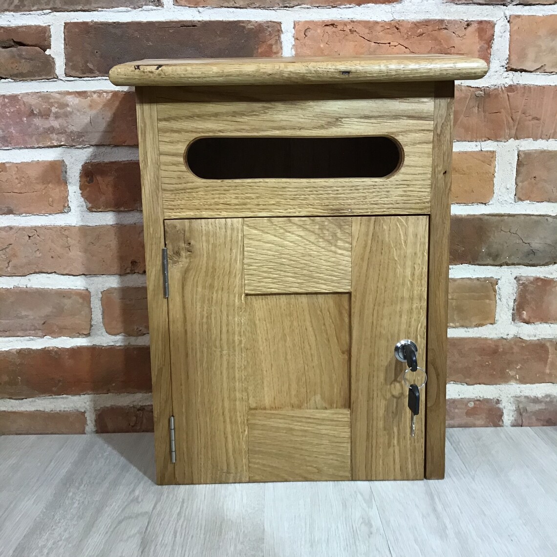 Handcrafted Oak Post Box Letter Box Postbox - Etsy UK