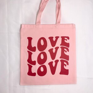Love Tote Bag, Self Love Tote Bag, Retro Love Totebag, Valentines Day ...