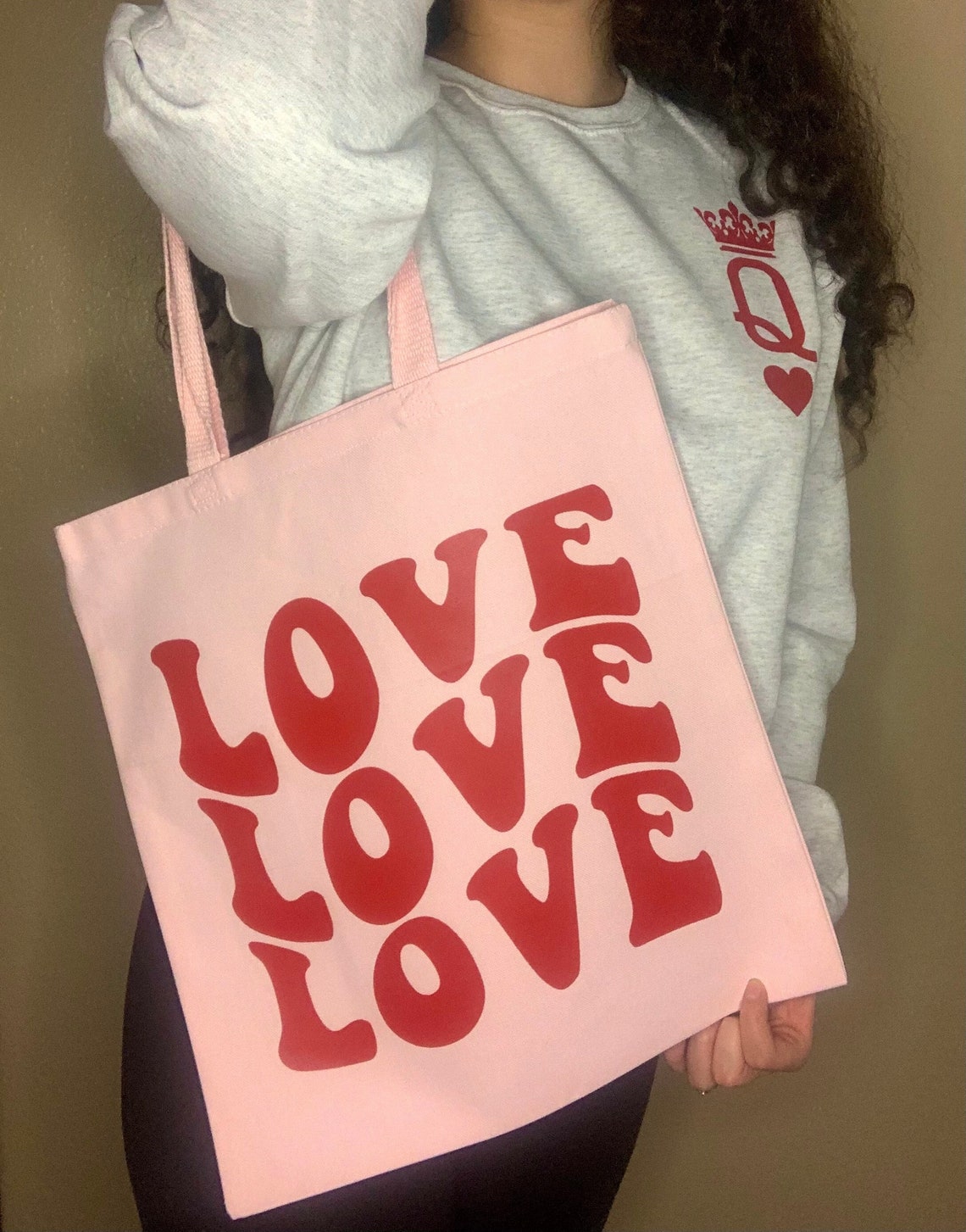 Love Tote Bag Self Love Tote Bag Retro Love Totebag - Etsy