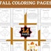 Fall Coloring Pages Thanksgiving Favor Party Activity School Coloring ...