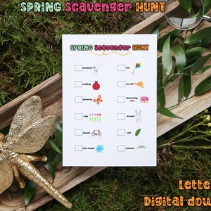 Spring Scavenger Hunt Printable, Nature-easter Scavenger Hunt - Kids ...