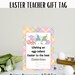 Easter Teacher Gift Tags, Bunny Favor Teacher Tags, Goodie Bag Tags ...