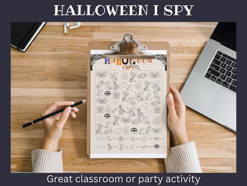 Halloween I SPY Printable Fun Search and Find Activity for - Etsy