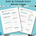 Childcare Daily Log Report Forms Baby and Toddler Activity Log Perfect ...