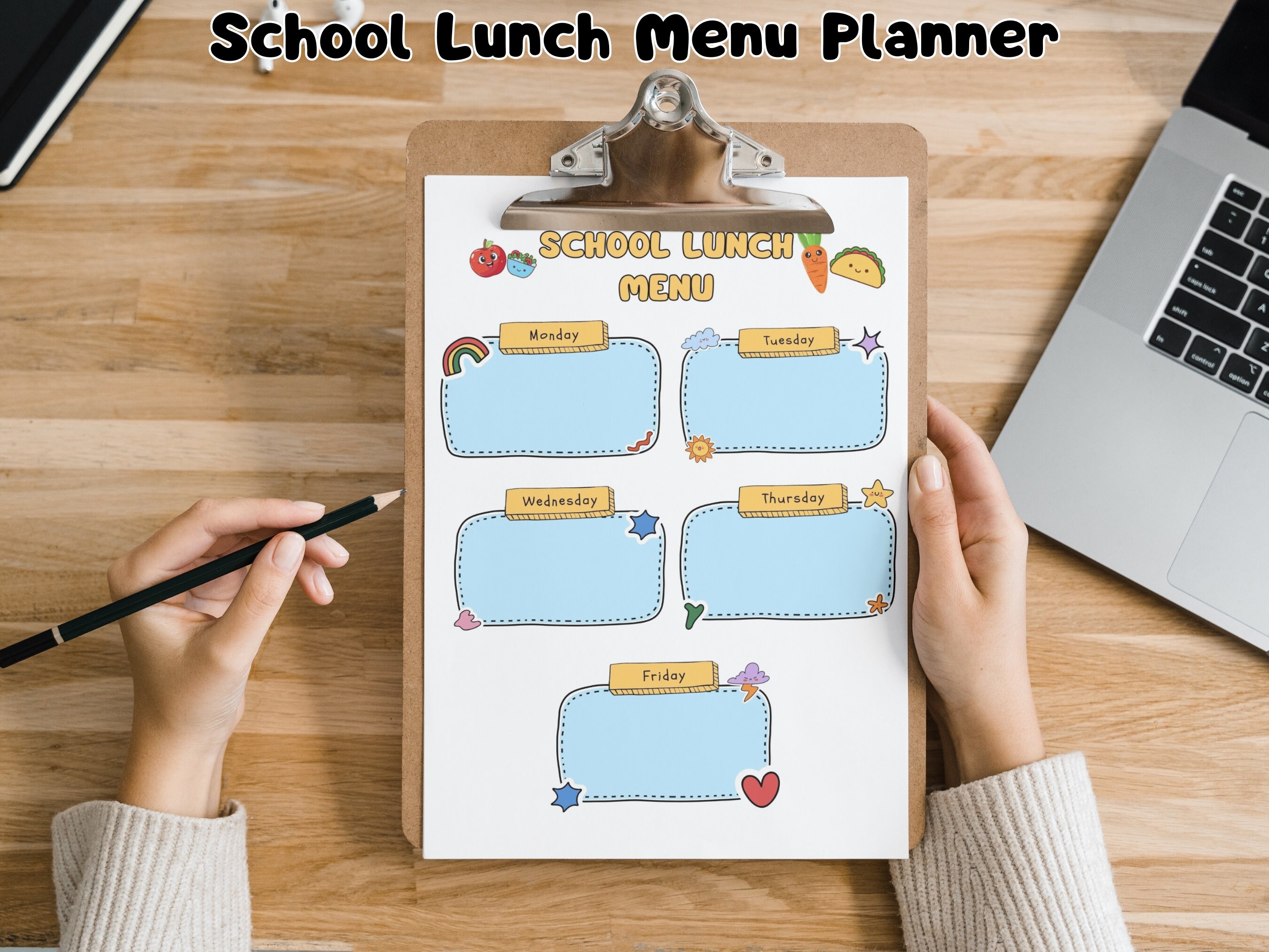Back to School Lunch Menu Planner, Meal Planning for Kids, Perfect for ...