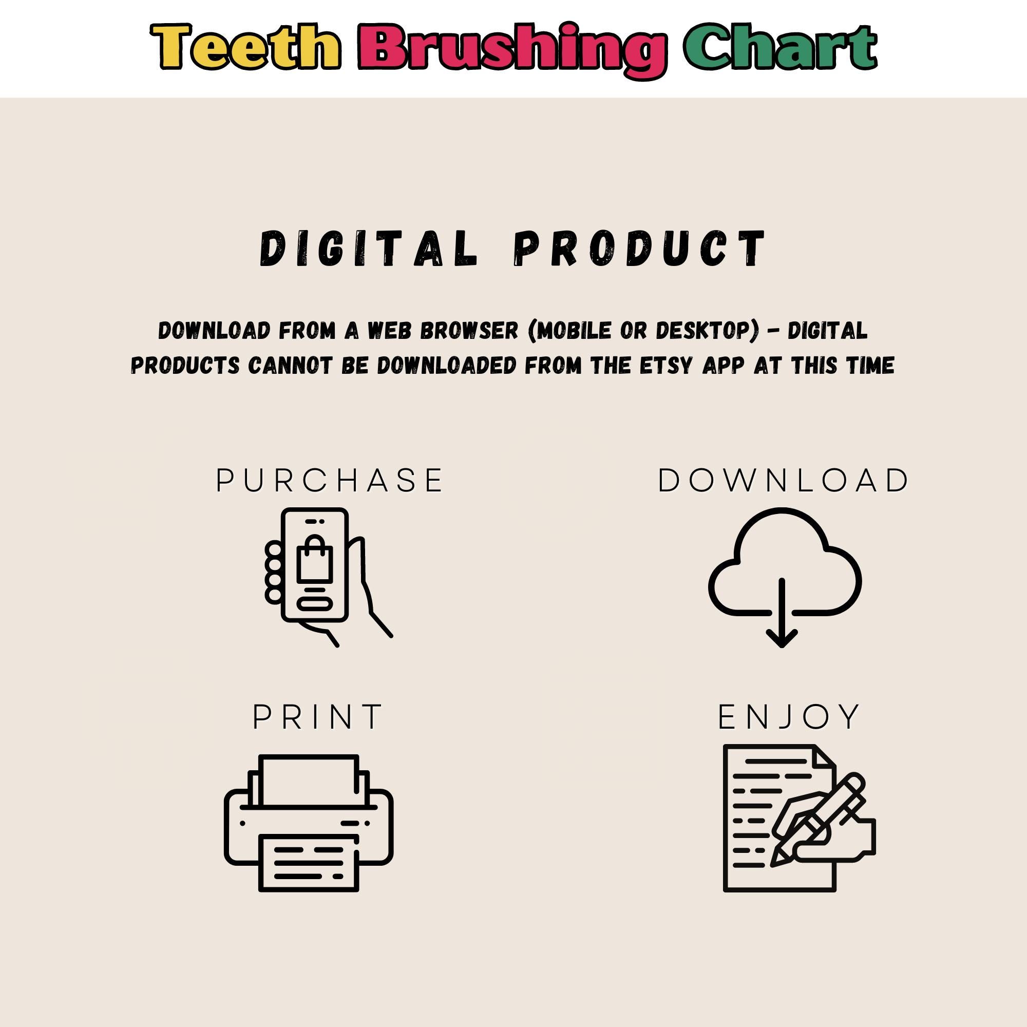 Printable Teeth Brushing Routine for Kids & Toddlers, Chore Chart Kids ...