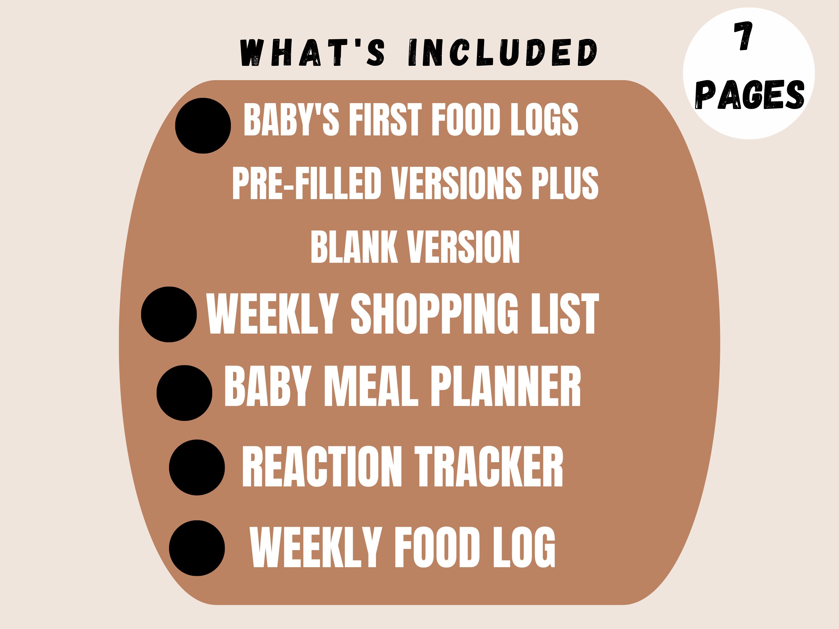 Baby First Food Planner Checklist Baby Food Diary Tracker Printable ...