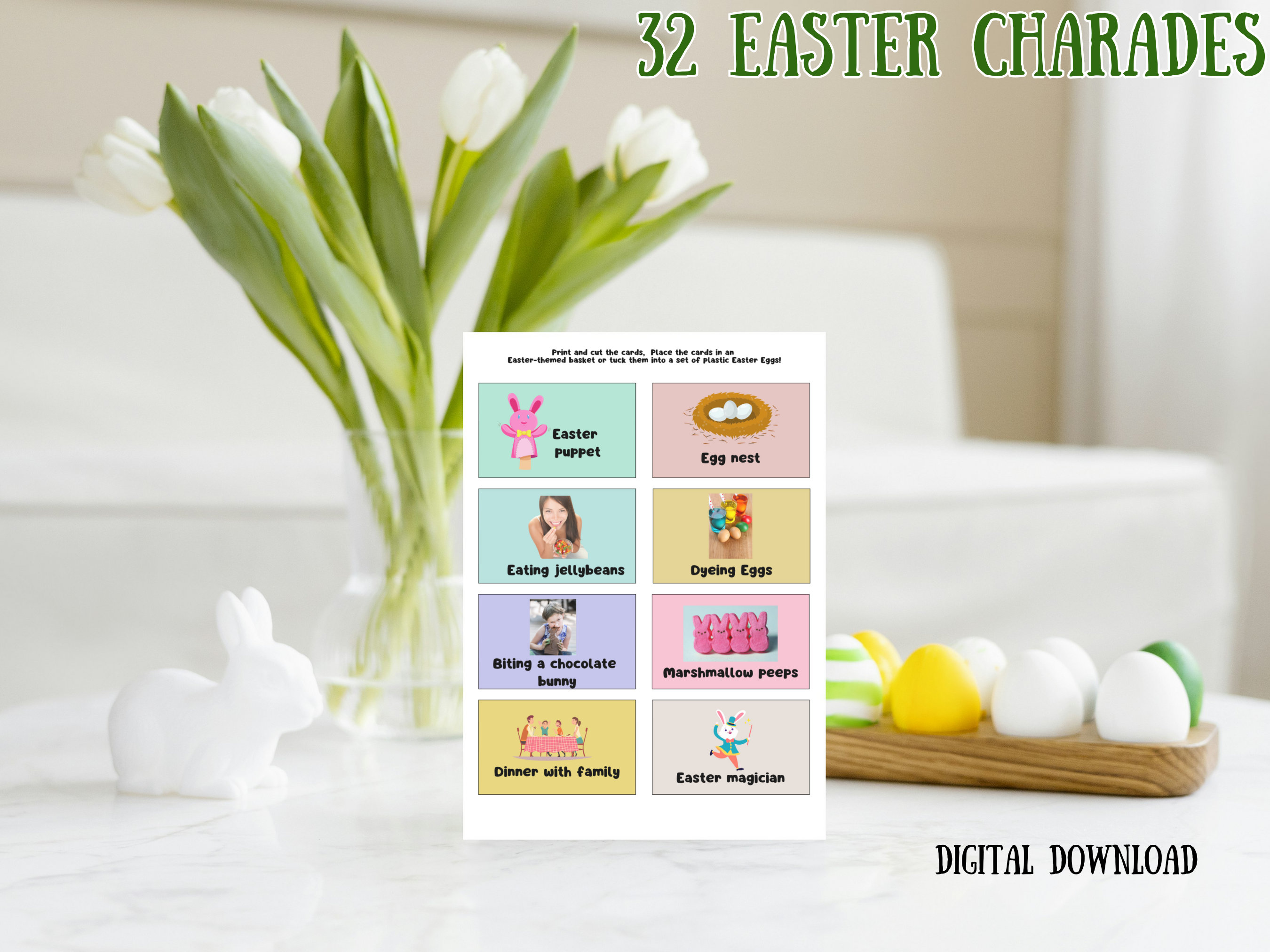 Easter Charades for Kids and Adults - Printable Family Game for ...